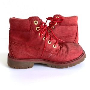 Timberland | Shoes | Timberland Ruby Red Lace Up Waterproof Boots ...